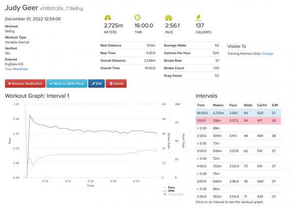 ErgData Funktion: Workouts teilen | Concept2